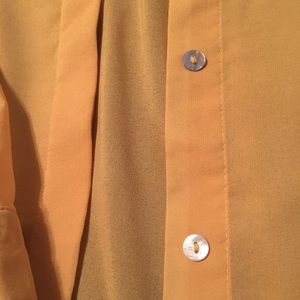 Forever 21 | Tops | Sheer Mustard Yellow Button Up | Poshmark